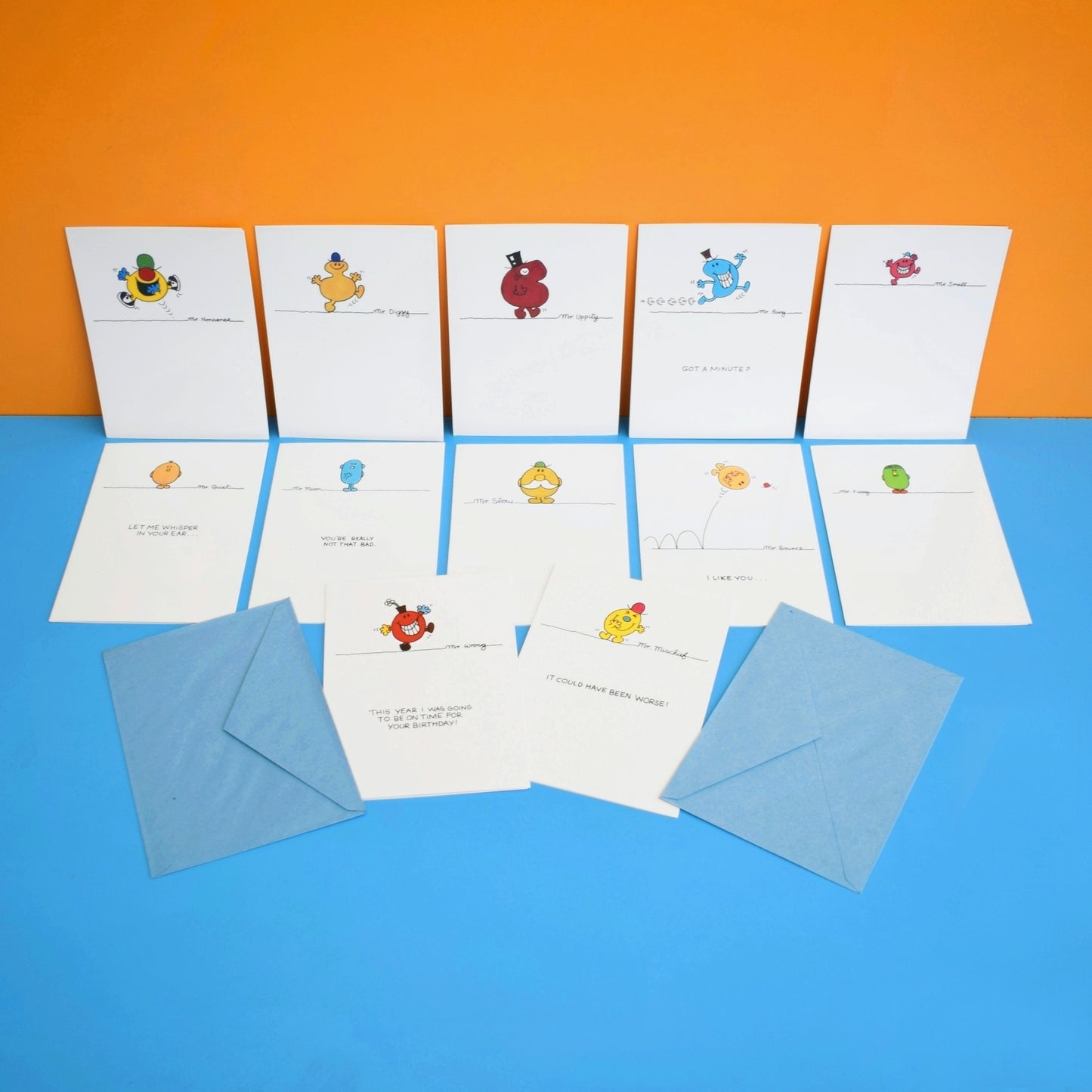 Vintage 1980s Mixed Greeting Cards- Mr Men - x12 – Pineapple Retro
