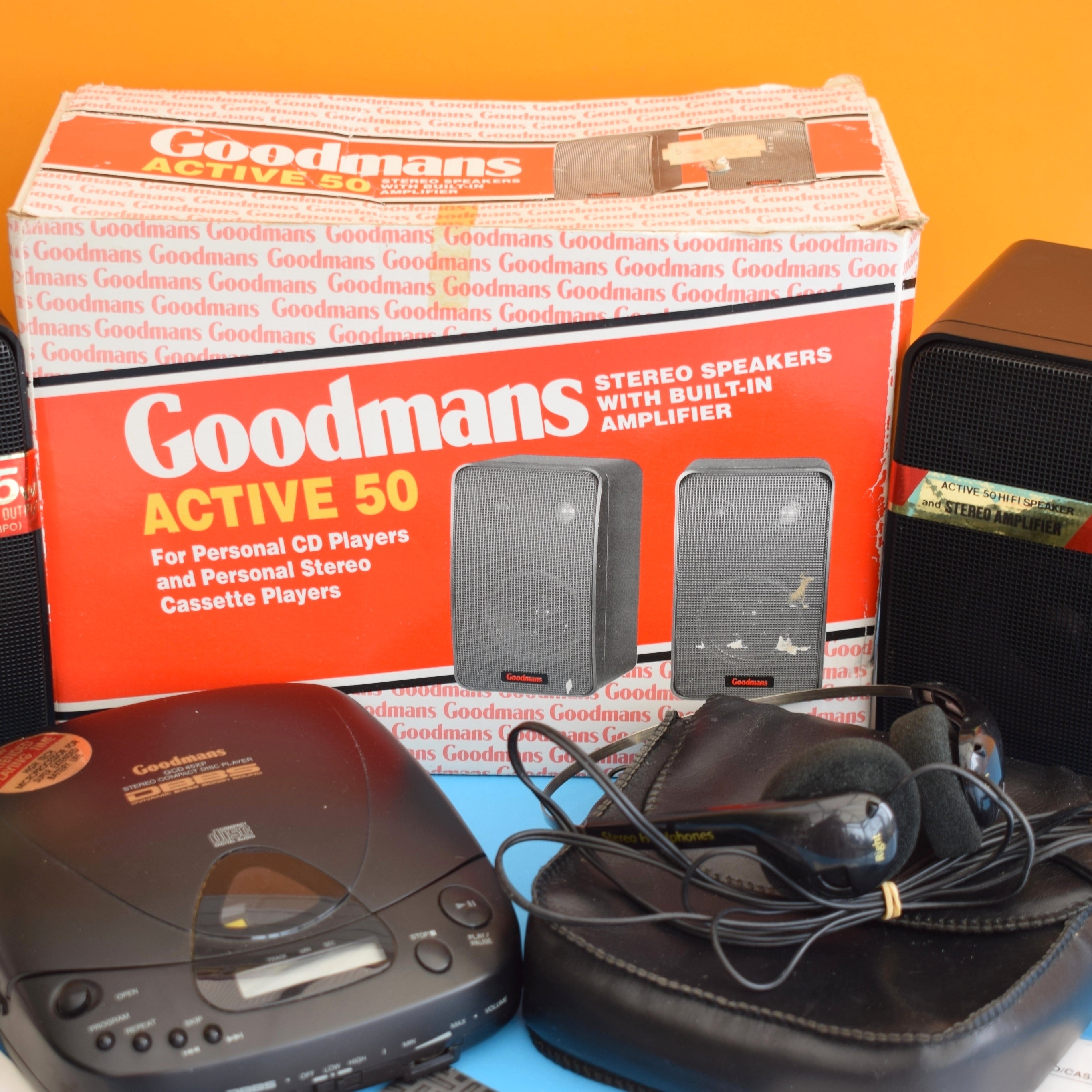Vintage 1990s Goodmans Personal CD player/ Speakers- Boxed – Pineapple ...