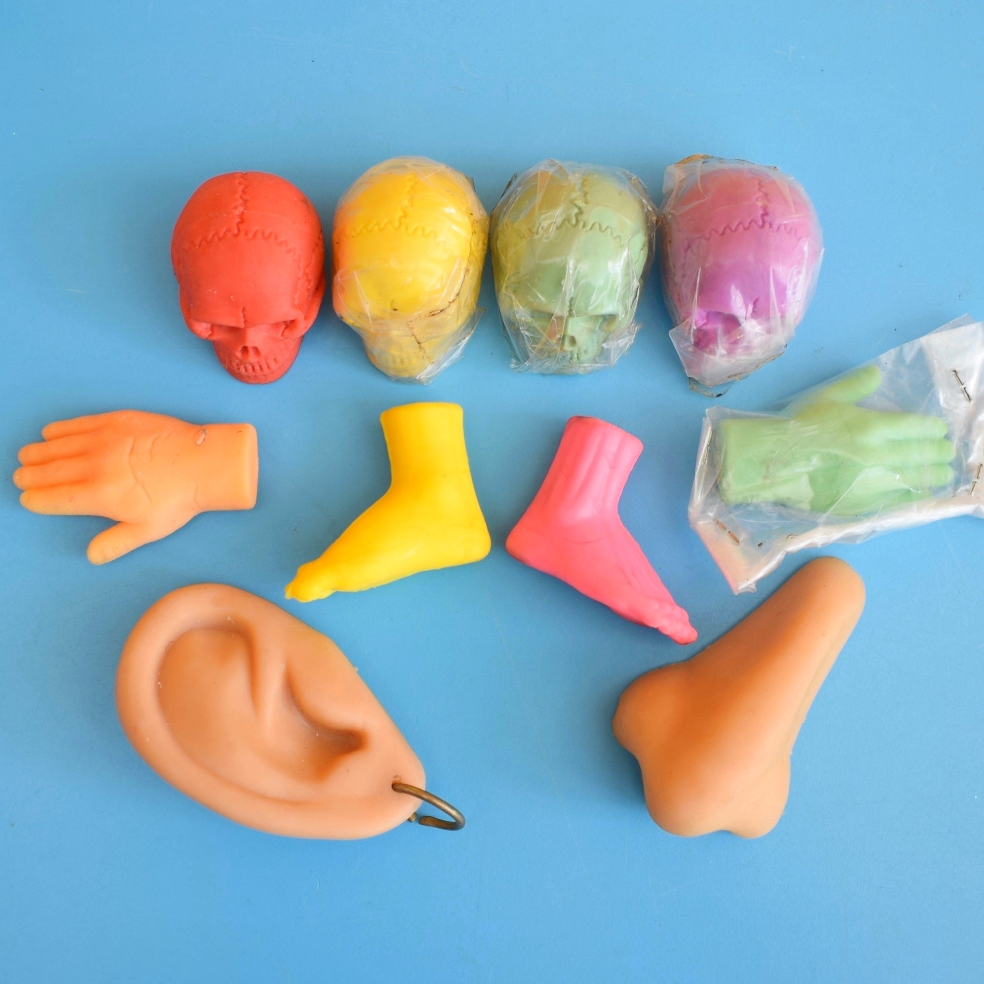Vintage 1980s Collectable Erasers / Rubbers - Body Parts – Pineapple Retro