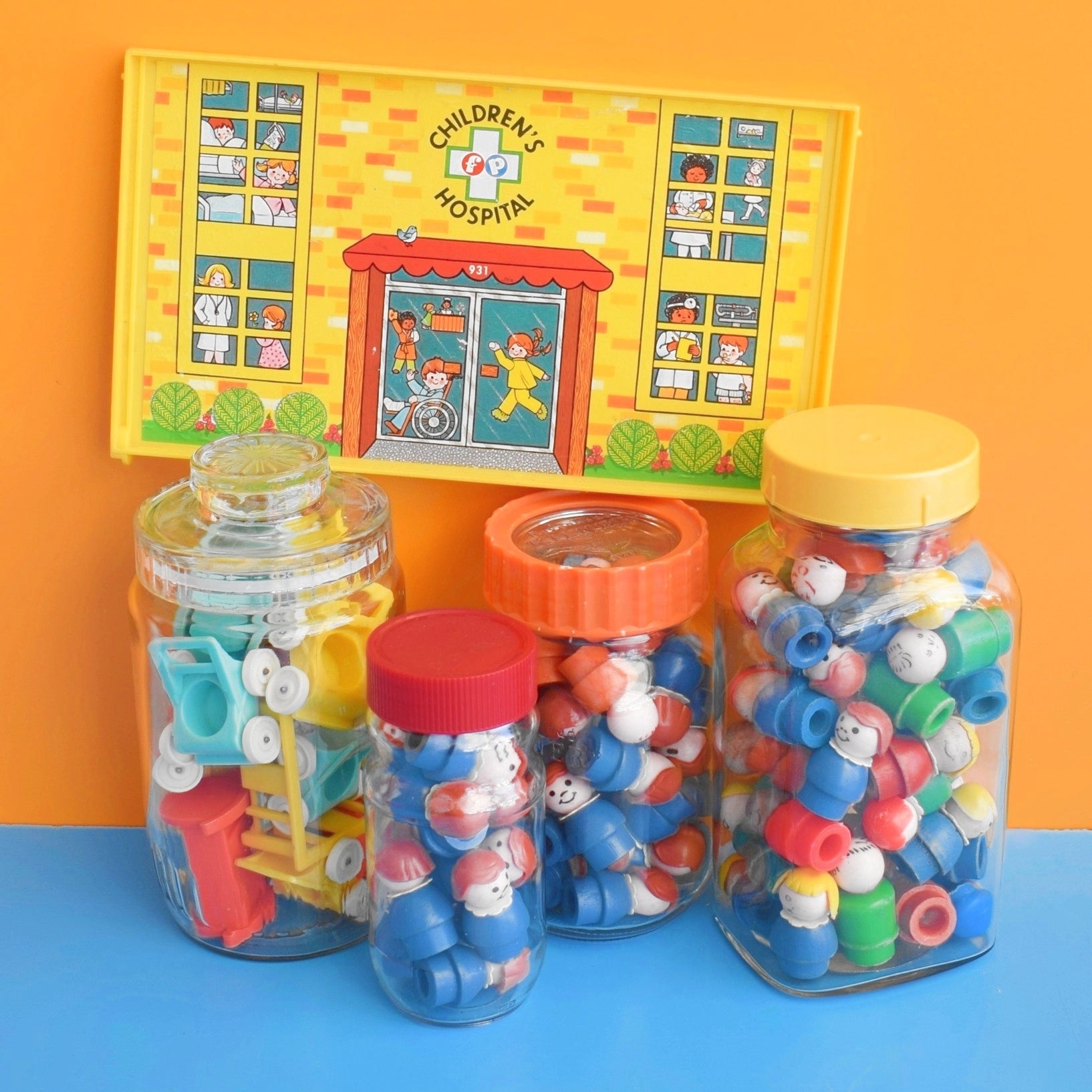 Vintage 1970s Fisher Price Little People Jars - Various – Pineapple Retro