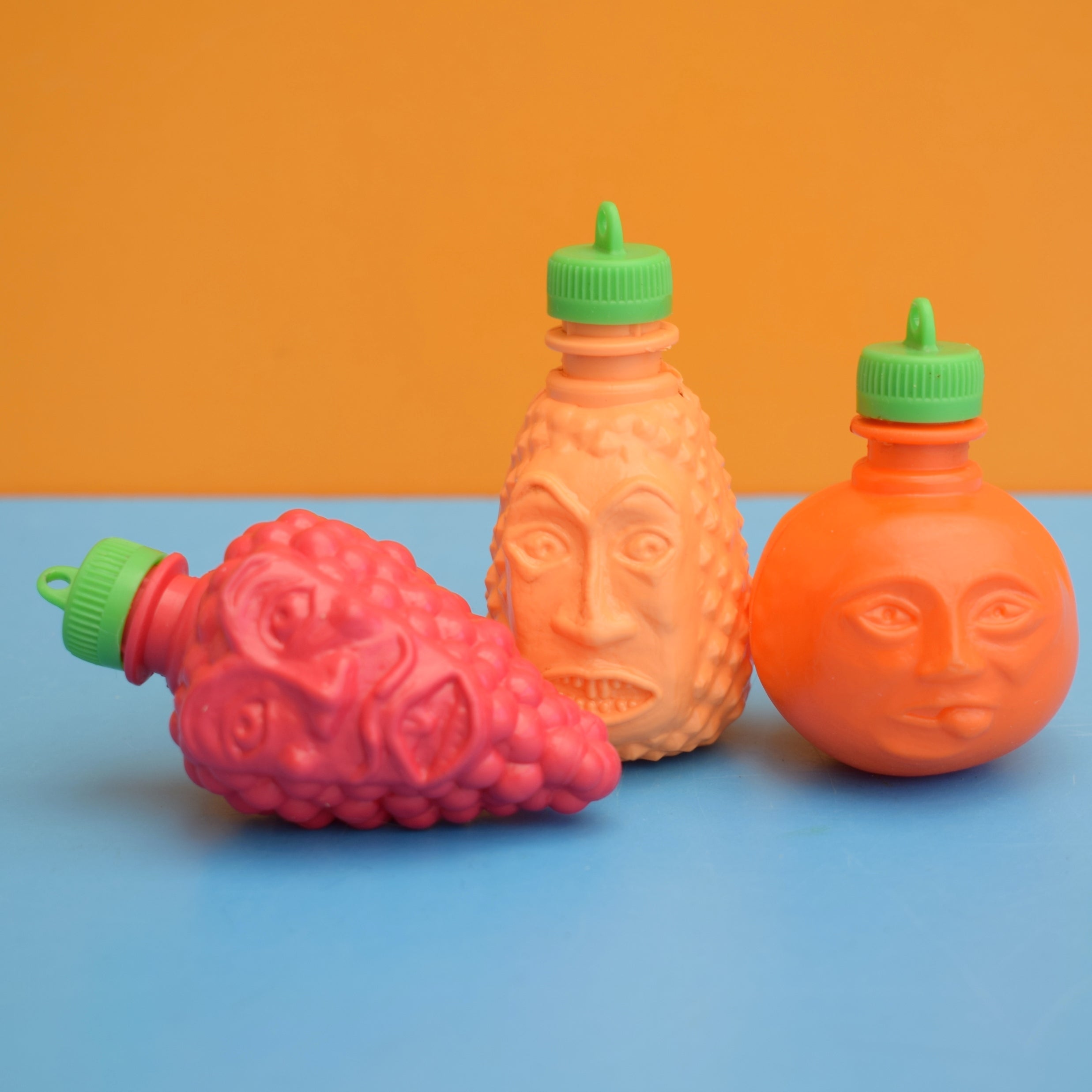 Vintage 1980s Plastic Sherbert / Candy Fruit Heads - Angry/ Scary ...