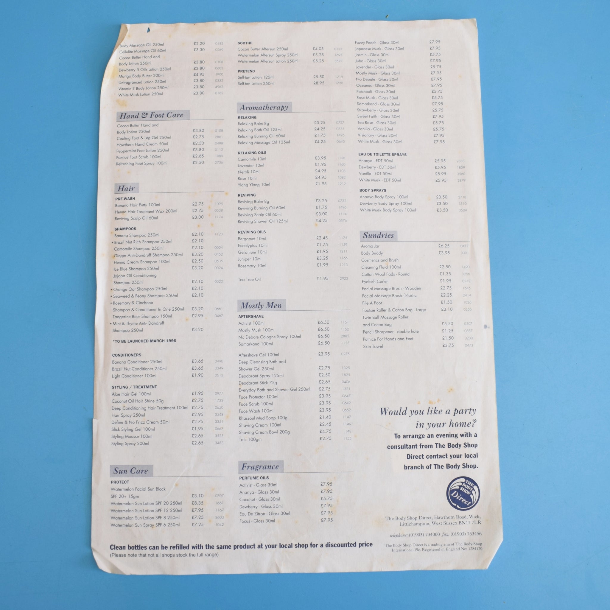 Vintage 1990s The Body Shop Catalogue – Pineapple Retro