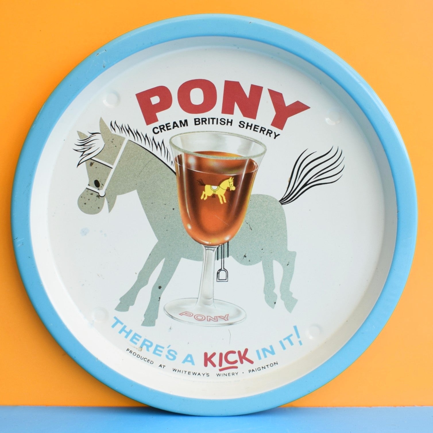 Vintage 1960s Kitsch Pony Drinks Tray - Tin – Pineapple Retro
