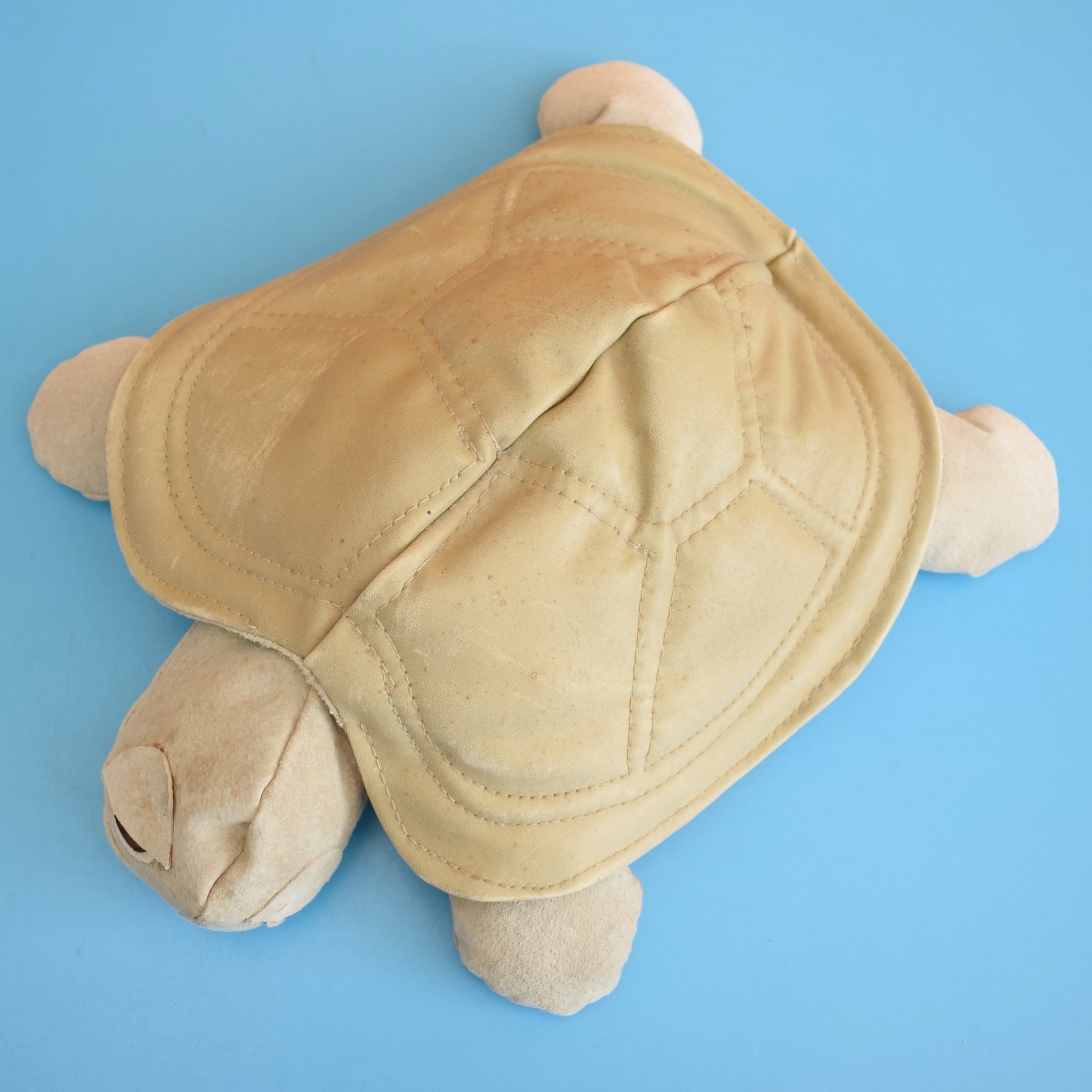 Vintage 1970s Door Stop - Suede & Leather Turtle – Pineapple Retro
