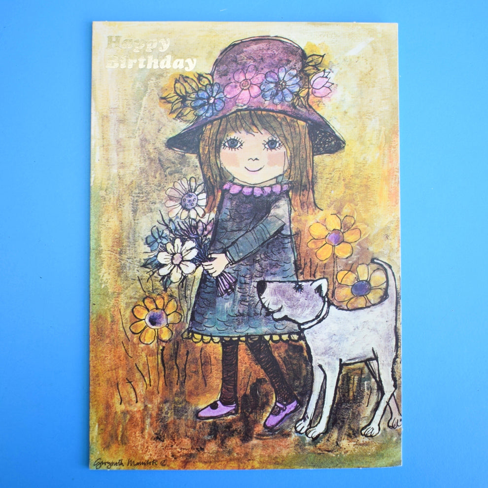 Vintage 1970s Greeting Card Gwyneth Mamlok Summer Walk – Pineapple Retro