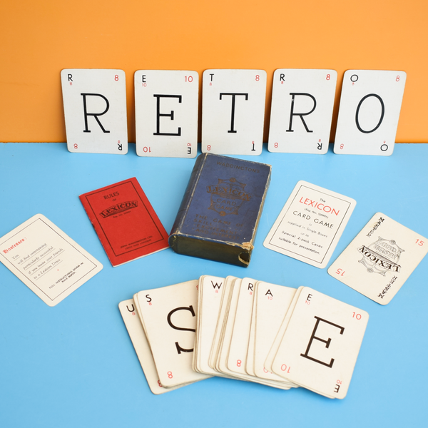 Vintage 1950s Card Game - Lexicon - Anagrams - Craft . – Pineapple Retro