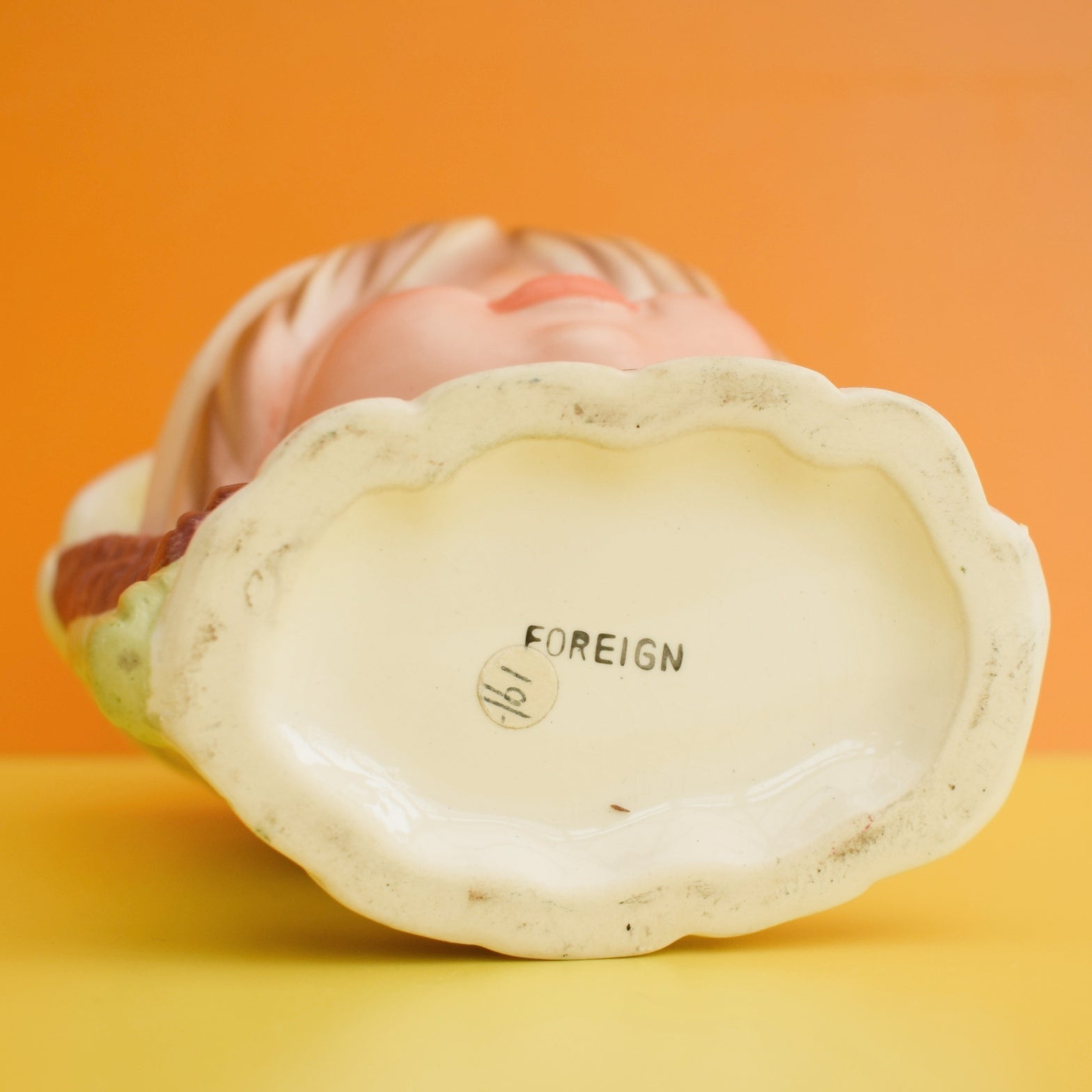 Vintage 1950s Kitsch Ceramic Head Vase – Pineapple Retro