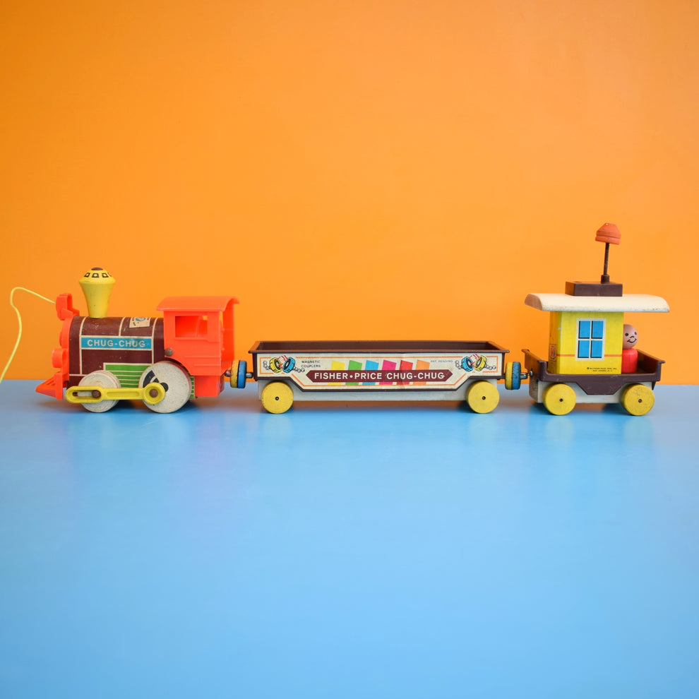 Vintage 1960s Fisher Price - Chug Chug Train - Wooden – Pineapple Retro