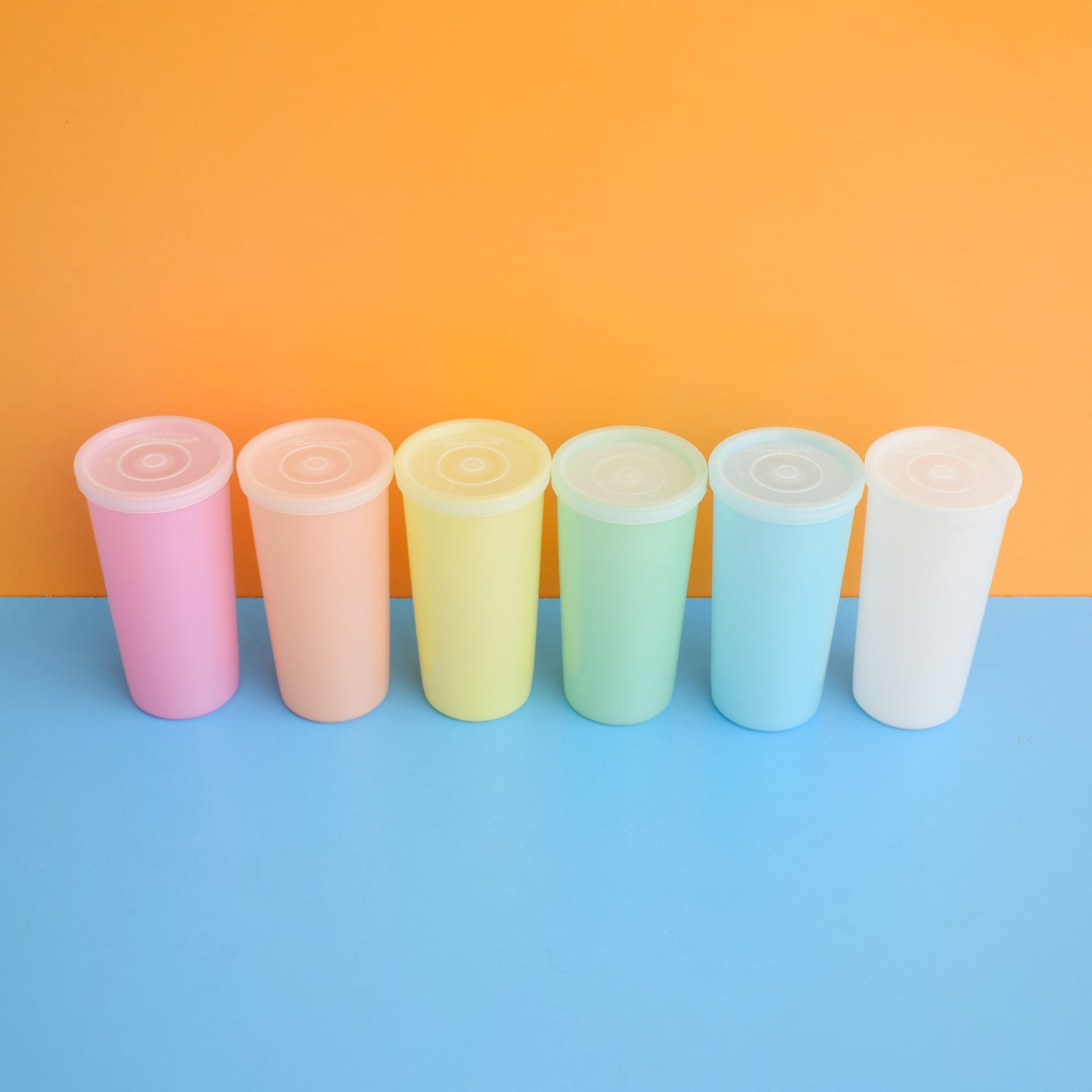 Vintage 1960s Tupperware Beakers - Pastel 6 – Pineapple Retro