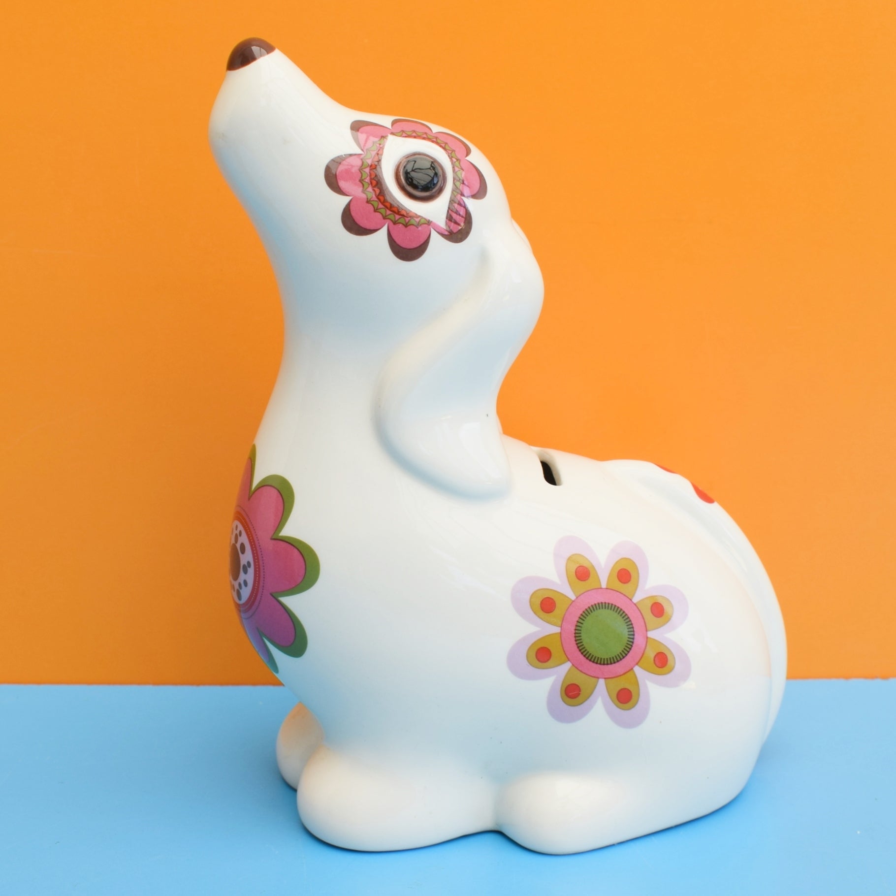 Vintage 1970s Dog Money Box - Flower – Pineapple Retro