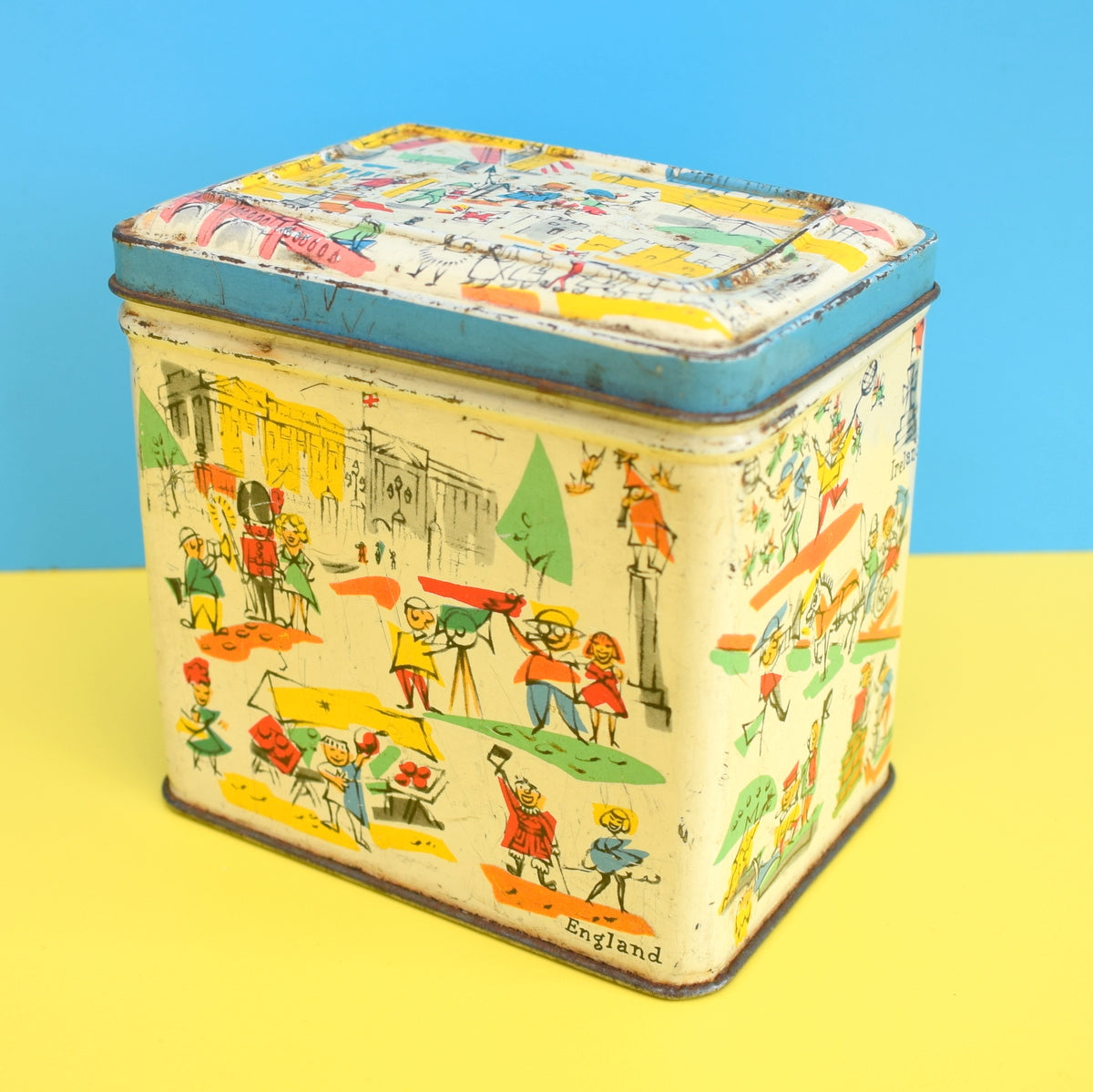 Vintage 1950s British Isles Tin - England, Ireland, Scotland, Wales ...