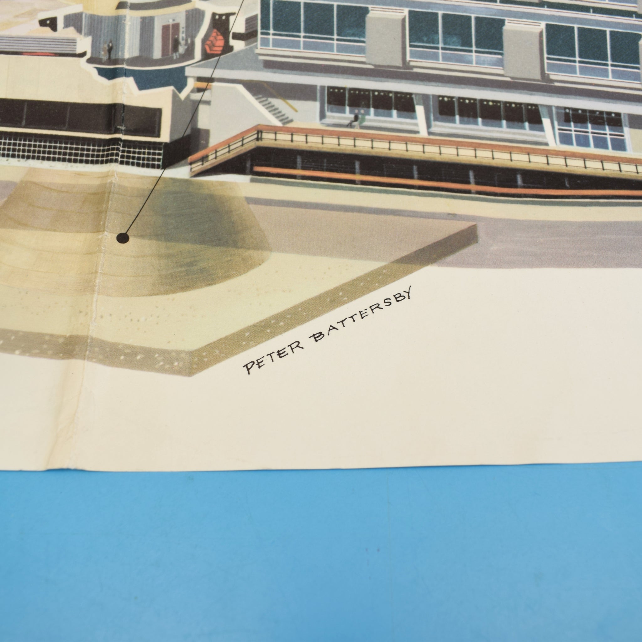 Vintage 1960s Postoffice Tower Large Poster – Pineapple Retro