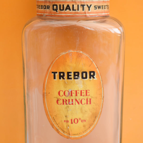 Vintage 1960s Glass Sweet Shop Jar - Trebor – Pineapple Retro