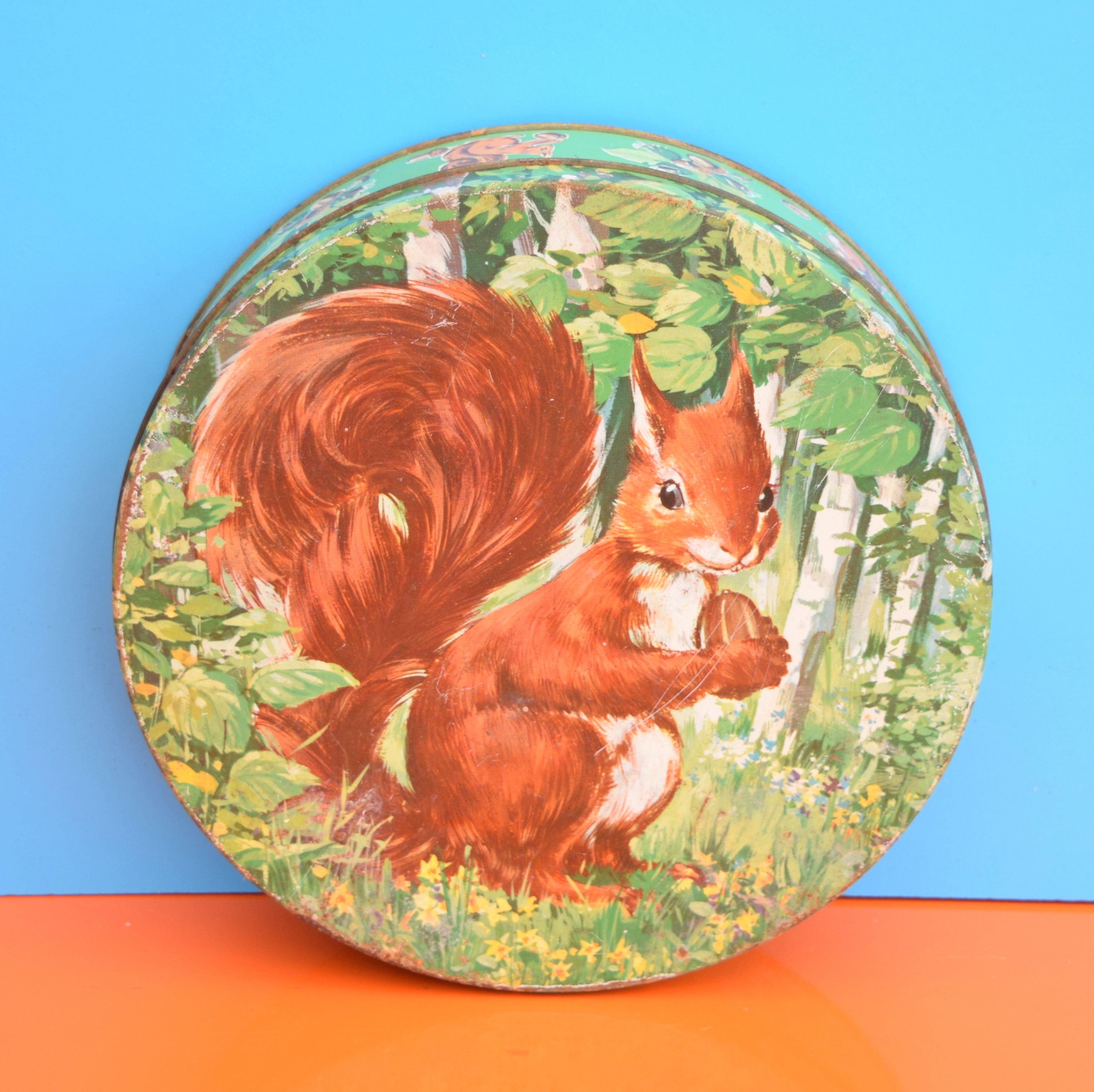 Vintage 1950s Metal Peek Frean & Co Biscuit Tin - Squirrel Design ...